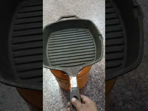 Cost Iron (CZ Grill Pan Big Handle) Rs.1024/-        #Fish frypan #youtubshort      #ytshort