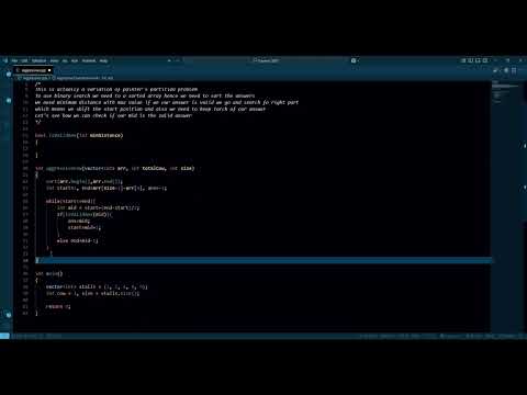 Aggressive Cow Problem | Medium Level Problem | Binary Search