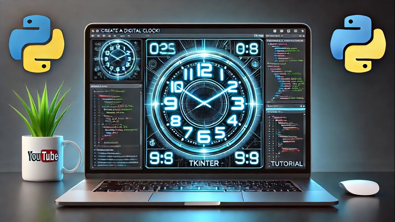 Digital Clock using Python Tkinter | Python for Beginners