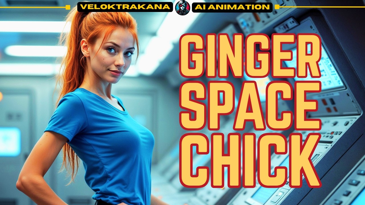 Ginger Beauty: A Flame-Haired Babe in the Stars | Flux AI Sci-Fi Video