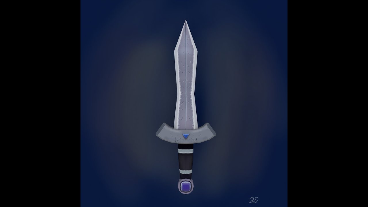 Time Lapse: Hand Painted Sword [Blender]