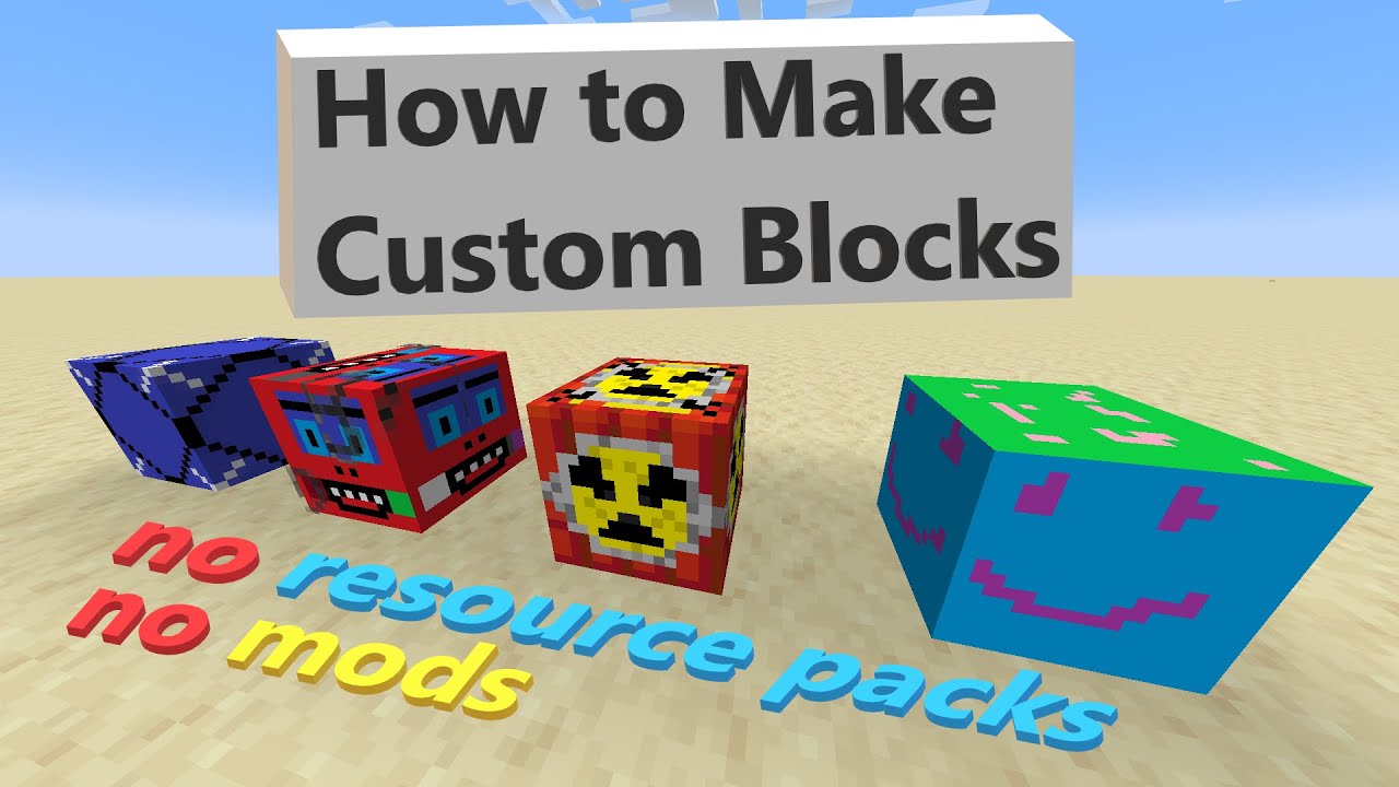 how to make custom blocks -  with One Command Block {No Resource Packs or Mods} 1.19.4