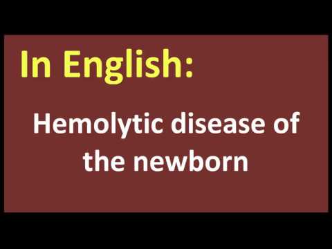 Hemolytic disease of the newborn spanish MEANING