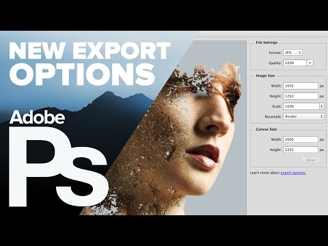 Photoshop CC 2015 - Export Options