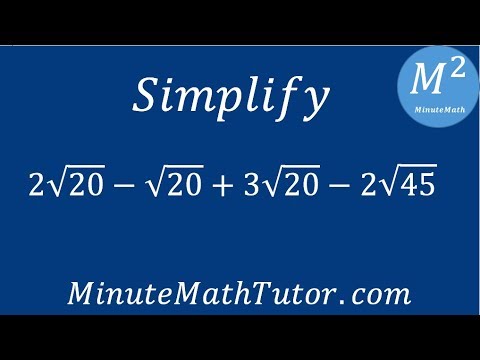 Simplify 2√20-√20+3√20-2√45