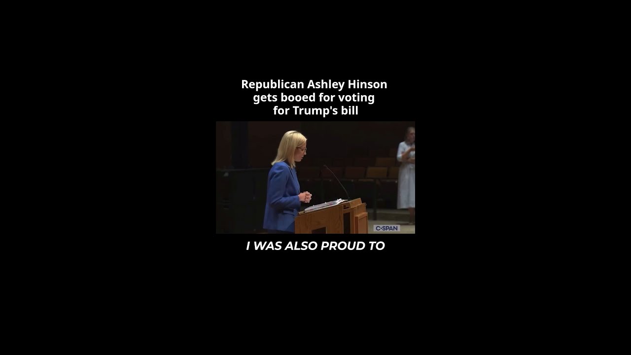 Watch this REPUBLICAN get BOOED for voting for TRUMP'S BILL
