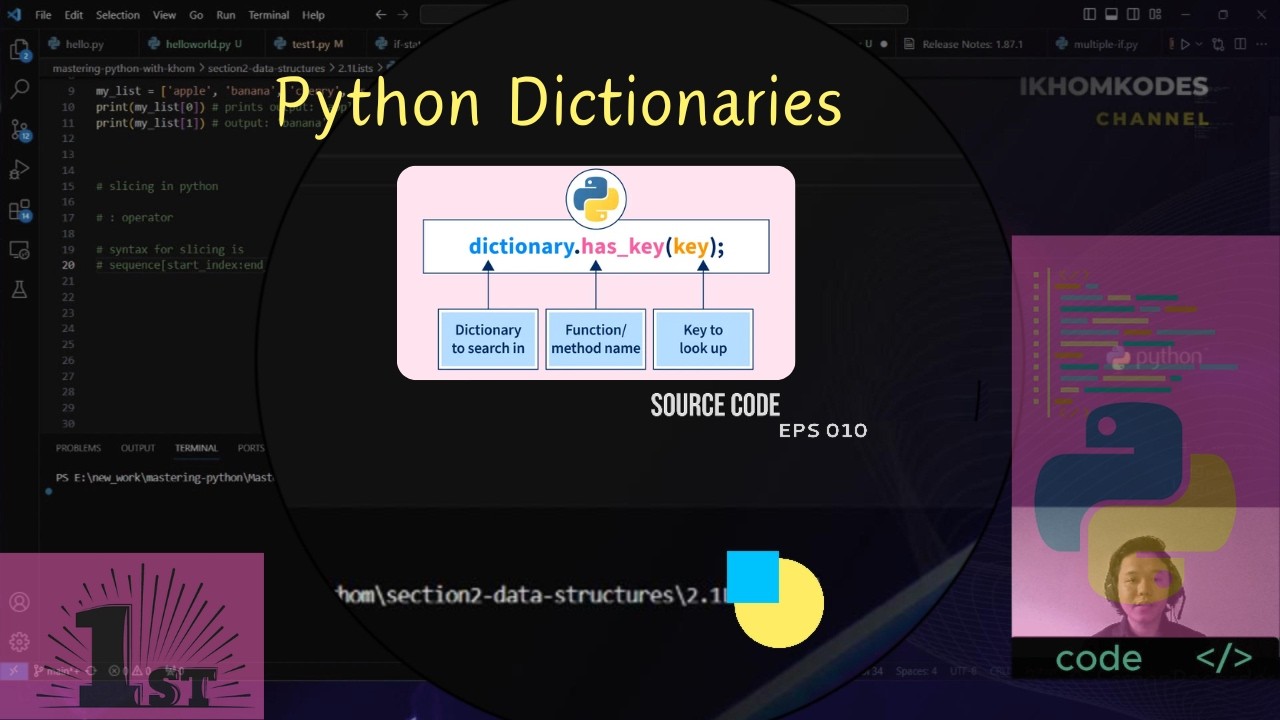 Data Structures: Python Dictionary Ep 010 | 2024-2025 | @ikhomkodes3466