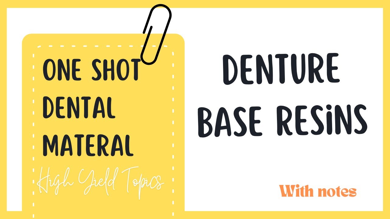 Denture Base Resin | One Shot | Dental Materials for University Exams