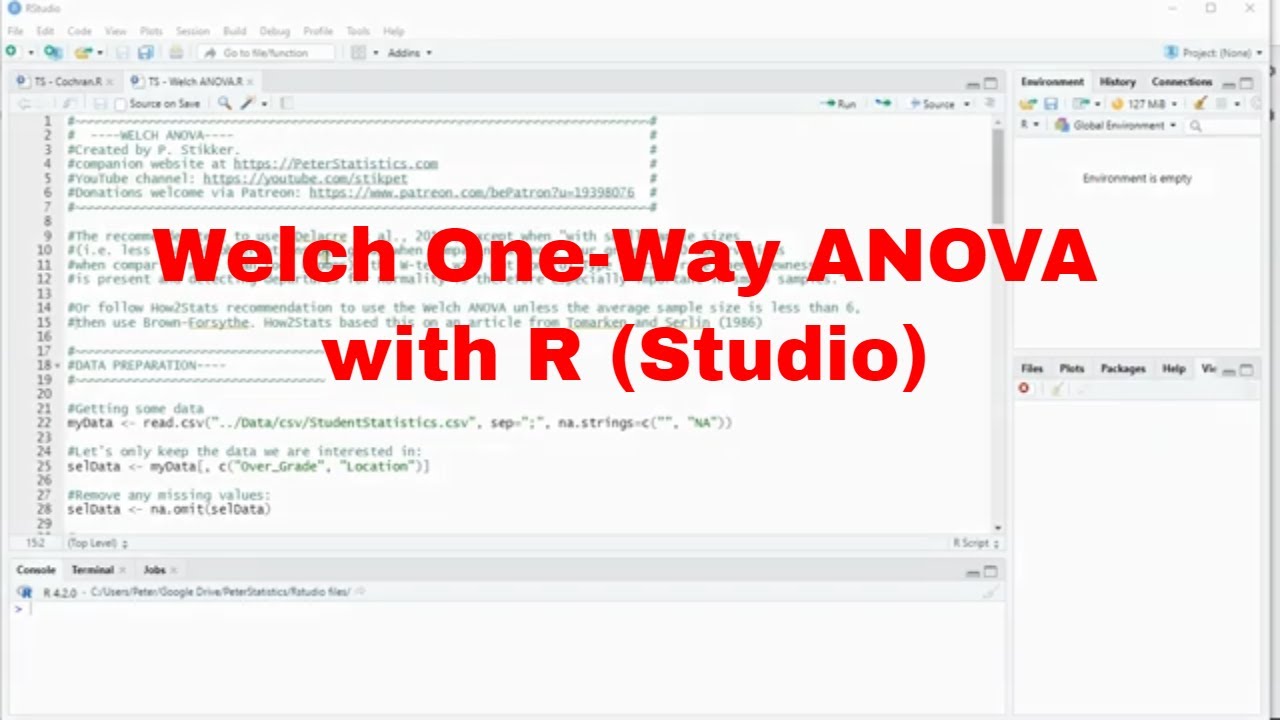 R  - Welch One-Way ANOVA