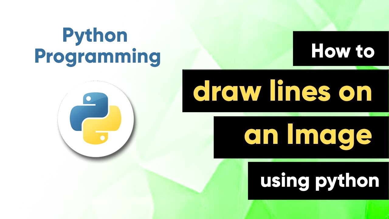 How to draw lines on an Image using python