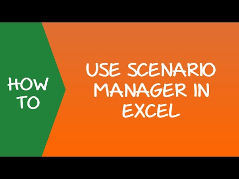 How to use Scenario Manager in Excel