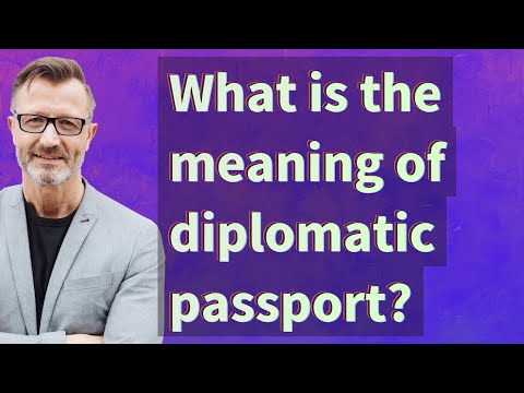 What is the meaning of diplomatic passport?