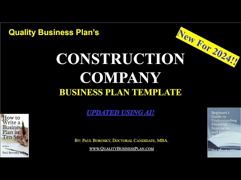 Build Your Success: 2024 Construction Business Plan Template with AI - Dr. Paul Borosky, MBA