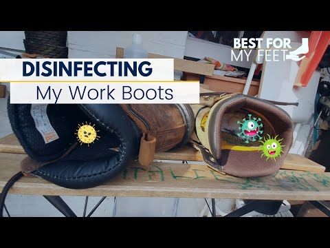 How to DISINFECT work boots Effectively? (The Best Way)