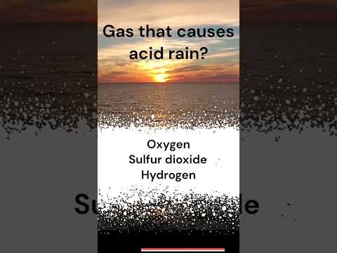 Gas that causes acid rain? #challenge #science #facts #quiz #chemistry