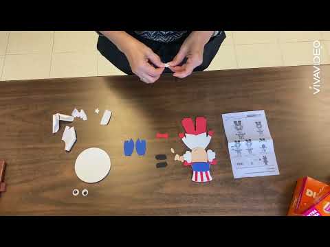 Foam Uncle Sam stand up craft kit