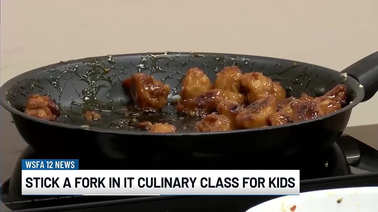 Future chefs attend 'Stick a Fork in It' culinary class for kids