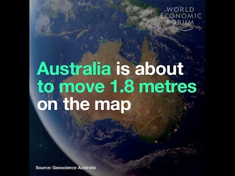 Australia is about to move 1.8 metres on the map
