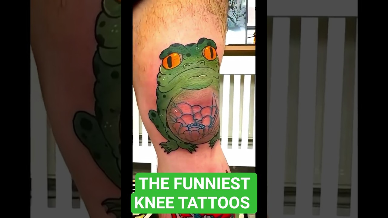 Inked Knees: Funniest Knee Tattoos You'll See Today! #shorts #tattoo #tattooartist #tattoodesign