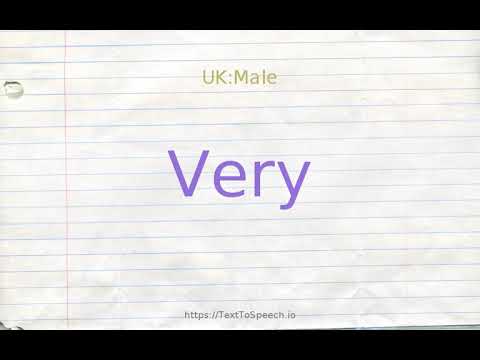 How to pronounce very