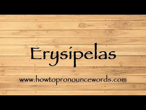 How To Pronounce Erysipelas ? How To say Erysipelas New Video