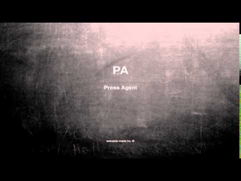What does PA mean
