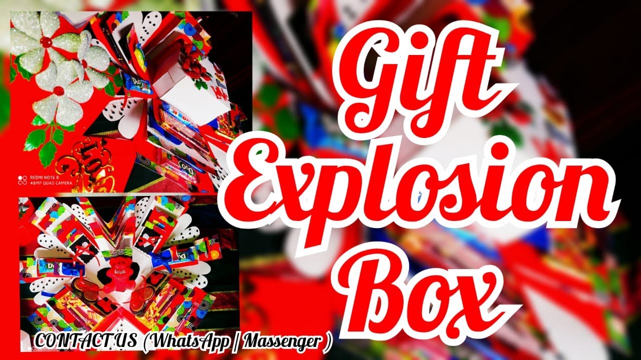 Heart Shape | Chocolate & Photo  Explosion Box | Surprise Gift Box