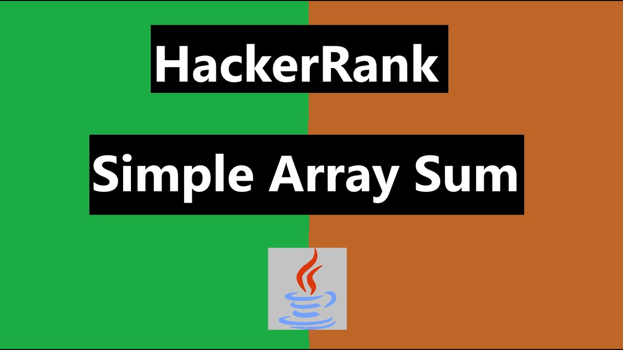 simple array sum hackerrank Solution - java 8| Hackerrank Java | realNameHidden