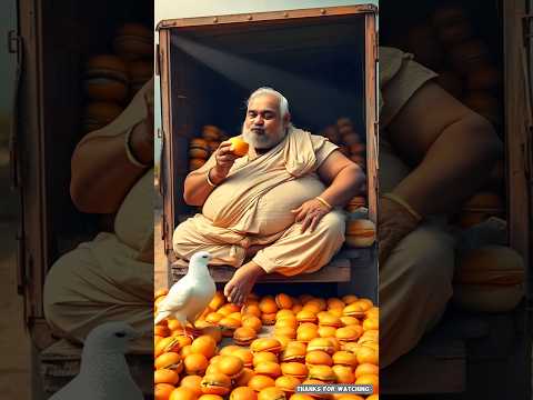 A fatty farmer eats truck of burger #shorts #ai #food #peagion #burger