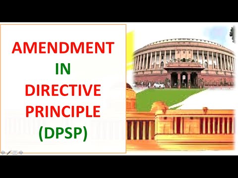 POLITY | AMENDMENT IN THE DIRECTIVE PRINCIPLE (DPSP) |हिन्दी में |#UPSC #IAS #UPPSC