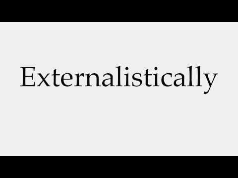 How to Pronounce Externalistically