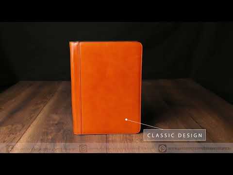 Full-Grain Leather Yellow A4 Documents Folder Organizer - Candide | Time Resistance Official Video