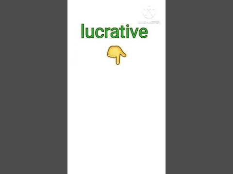 What Does Lucrative Mean | #shorts #english #lucrative