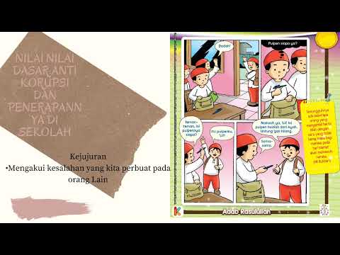 Penerapan nilai nilai anti korupsi dan penerapannya disekolah