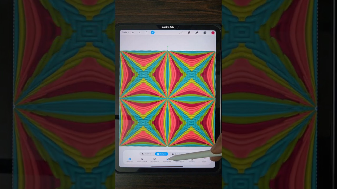 Seamless Pattern • Easy Digital Art • Procreate Tutorial #shortsviral #exclusivepatterns #3d