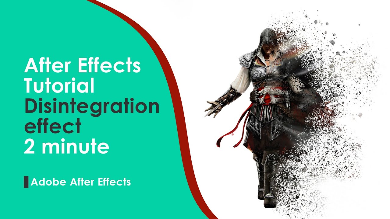 After Effects Tutorial Disintegration effect 2 minute - 2021
