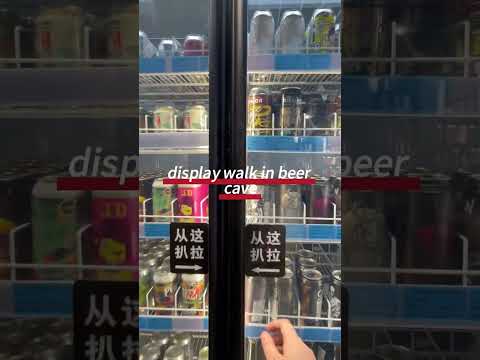 glass door display walk in cooler for beer cave