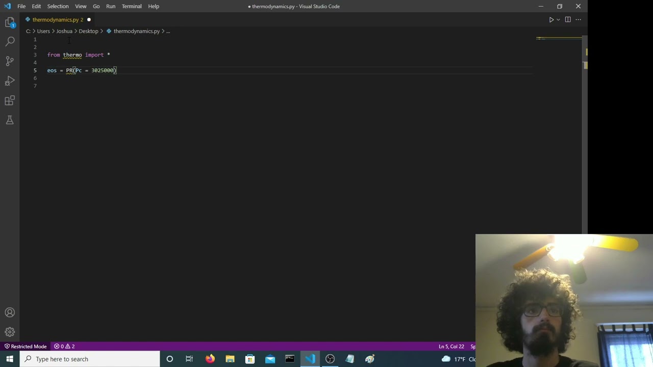 Using a thermodynamics library in Python