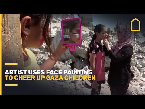 Artist uses face painting to cheer up Gaza children | Aleborzma's Blog