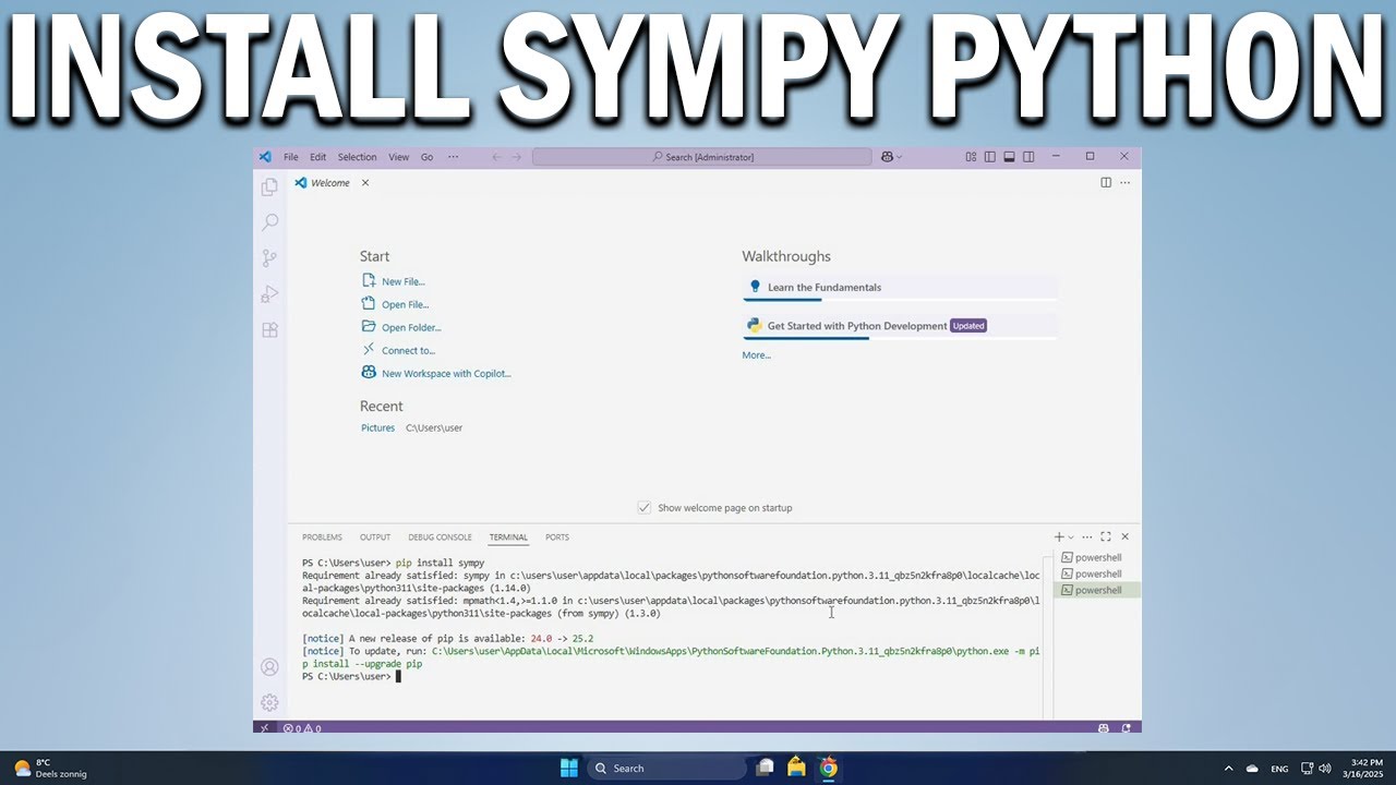 How To Install SymPy for Python in VS Code