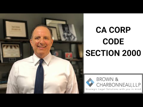 CA Corporations Code Section 2000 - Corporate Dissolution