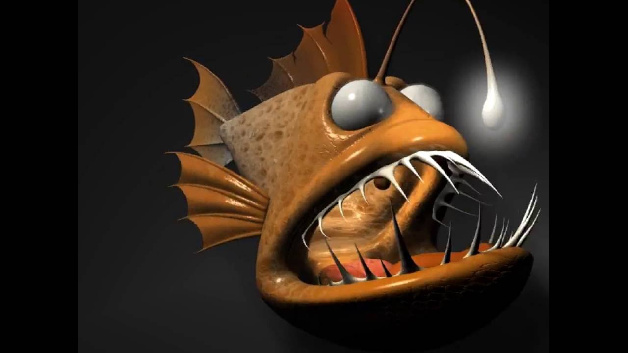 Cartoon Anglerfish 3D model