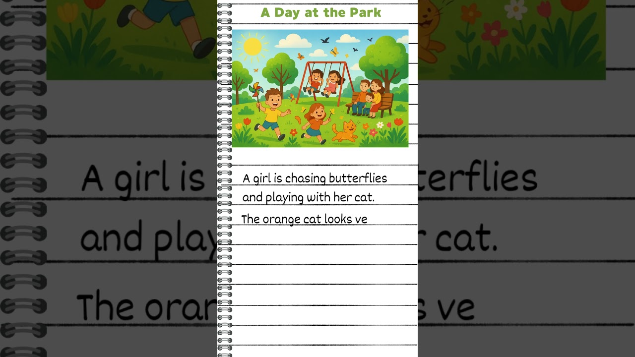 Picture Composition, A Day at the Park with Family and Friends  #english #writing #creativewriting