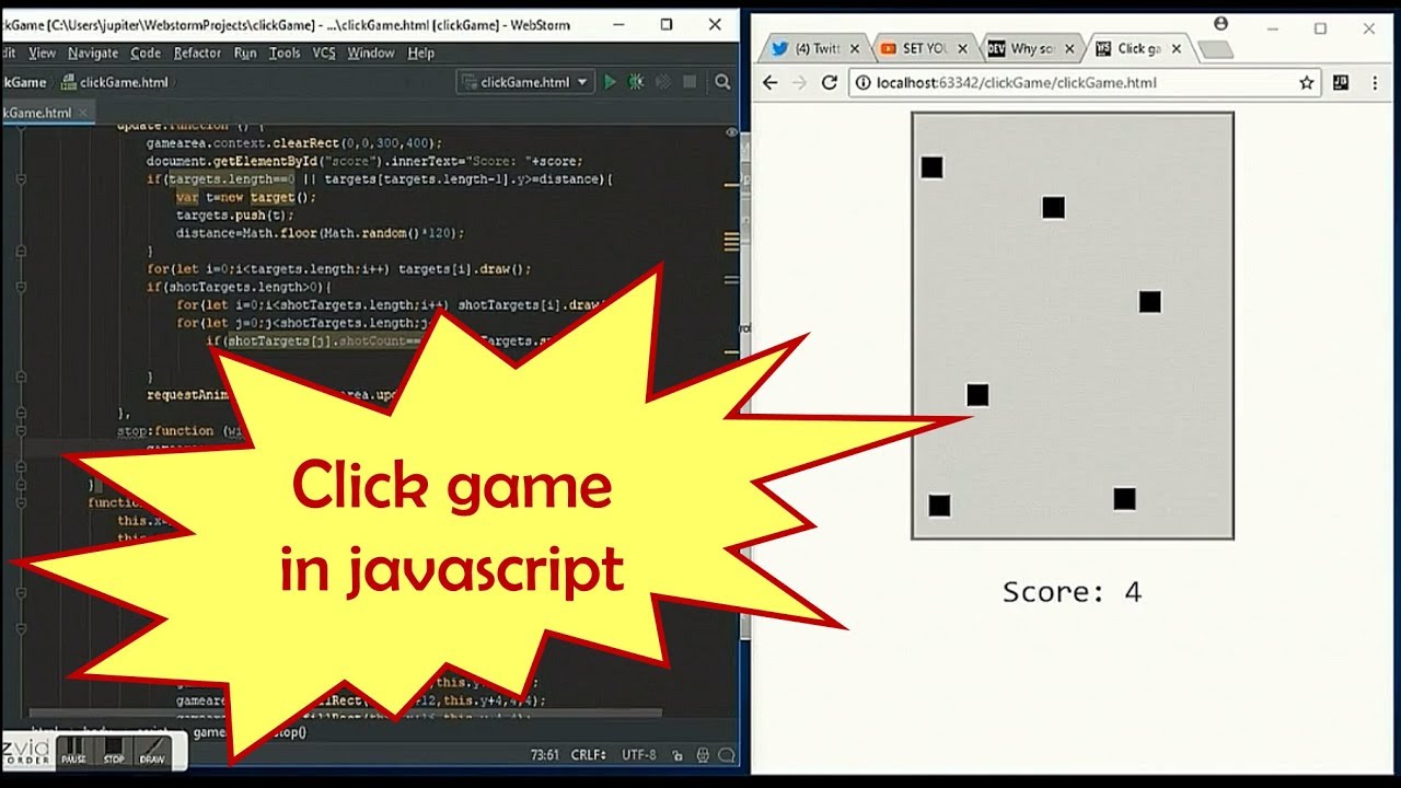 Click game with javascript - speed coding #0