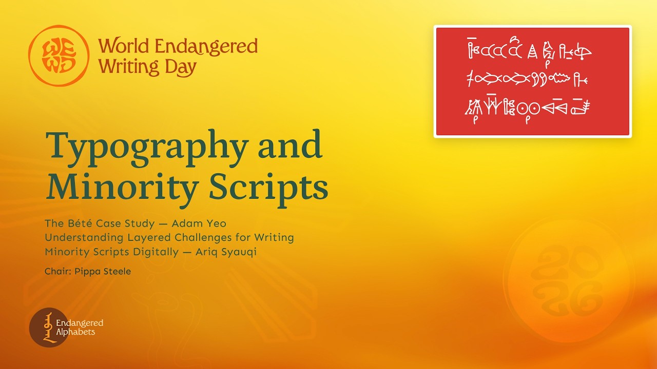 Typography and Minority Scripts | 04 | WEWD 2026