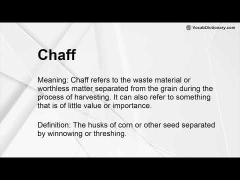 Chaff Meaning