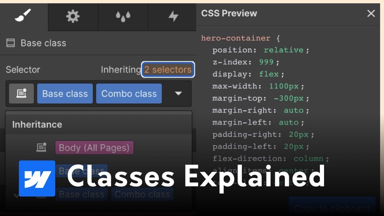 CSS Classes in @Webflow Explained: Beginner's Guide