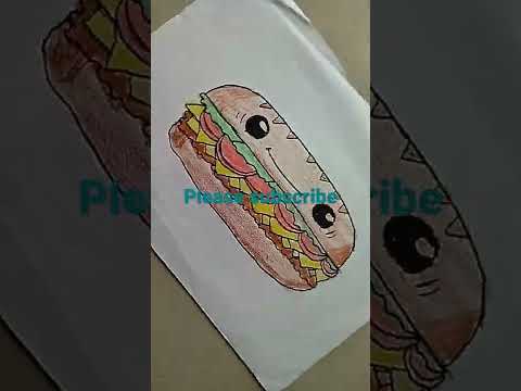 I made this drawing of a subway sandwich