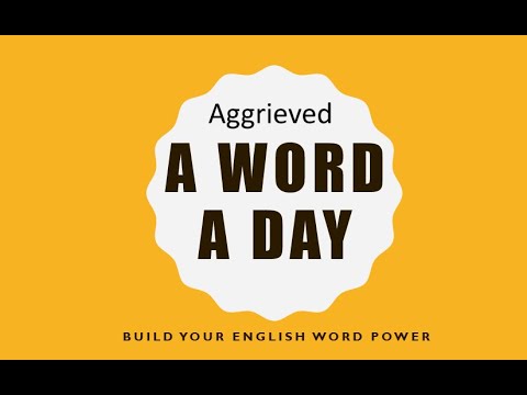 Aggreived- meaning in English and Tamil