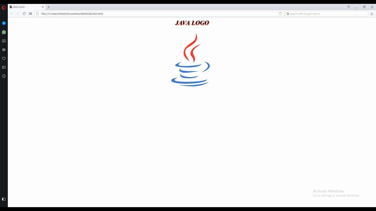 How to Create Java Logo In Html..